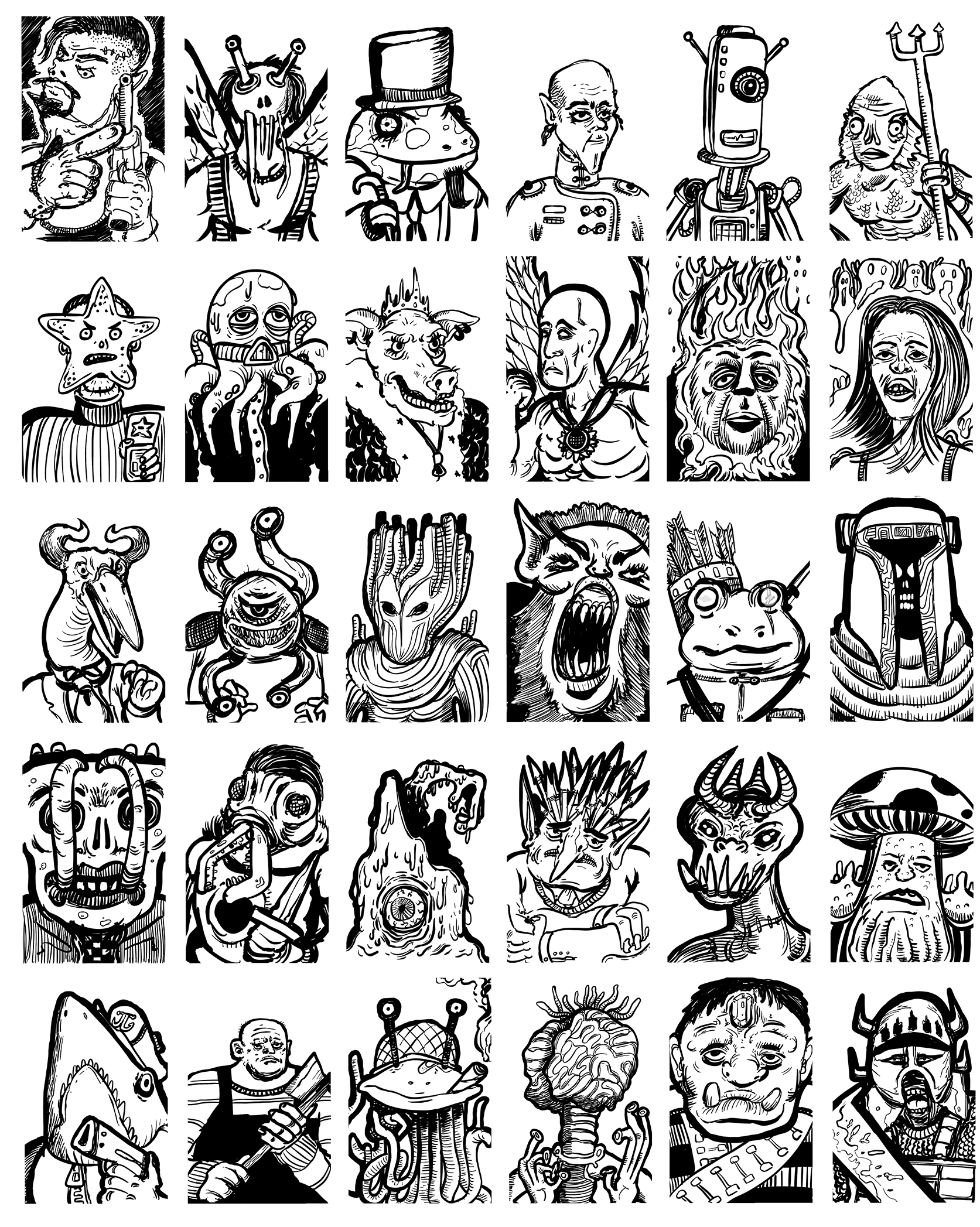 Weirdo Character Portrait Pack #2 - Orbit Above Games | Stock Art ...